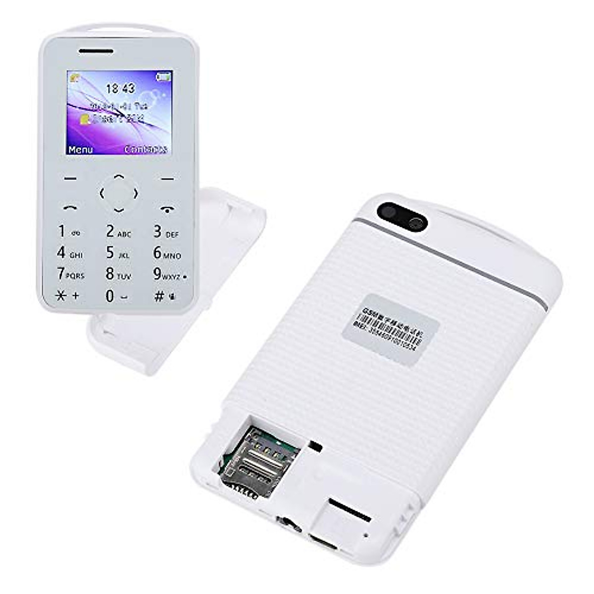 CHICIRIS Mobile Phone, Rear Camera 0.3mp A5 Straight Mini Card Mini Phone, Support Multi-languauge 3.5mm Round Hole Single Card Slot for Child Adult Old Man Students