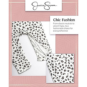 Jessica Simpson Baby Girls' Romper - Overall Jumpsuit with Hat or Headband - Long Sleeve Bodysuit for Newborns/Infants, 0-24M, Size 3-6 Months, Leopard