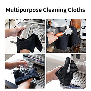 watchget Barista Towels 4 Pack - Espresso Machine Microfiber Cloth Set, 12"x20", Professional Coffee Towels for Barista Coffee Bar Espresso Microfiber Cloth Set Espresso Rag