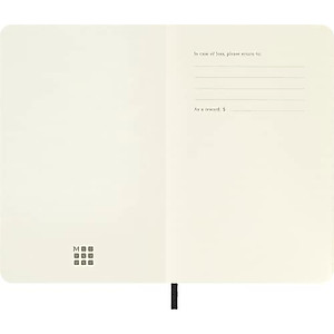 Moleskine Classic Notebook, Soft Cover, Pocket (3.5" x 5.5") Plain/Blank, Black, 192 Pages