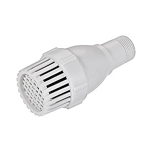 uxcell Foot Valve, G3/4 Thread Filter Strainer Check Valve for Home Garden Water Well Pump Pool, PVC, White Pack of 2