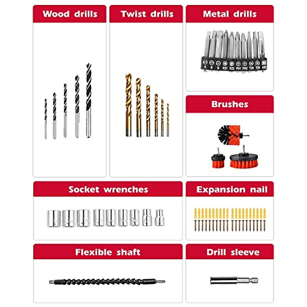 PowerSmart Cordless Drill Driver, 20V Drill Driver Brushes, 300 in-lb Torque Impact Drill Driver, 3/8'' Chuck, Power Drill Driver Built-in LED, 1.5Ah Lithium-Ion Battery & Charger Included