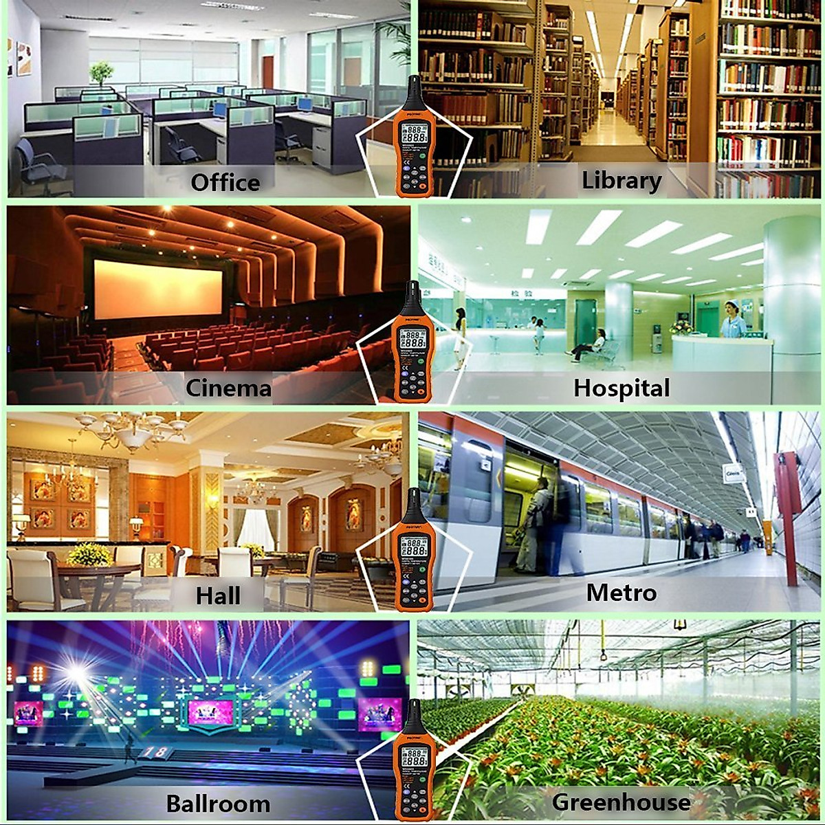 VLIKE Digital Temperature and Humidity Meter Portable Hygrometer Thermometer with Ambient Temperature Dew Point Test Wet Bulb Temperature Humidity Monitor Gauge for Daily Life Industry Agriculture