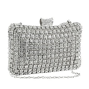 Naimo Womens Sparkly Rhinestone Clutch Purse Bling Crystal Evening Bag Handbag for Wedding Party Prom Bride