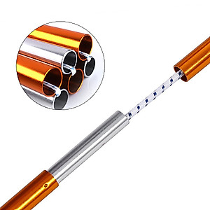 2pcs Aluminum Alloy Tent Pole Support Replacement Accessory for Camping Hiking, 142 inch/pc (1)