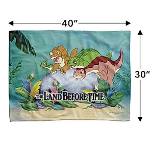 LOGOVISION Land Before Time Lightweight Baby Blanket, 30"X40", Littlefoot & Friends Unisex for Infants Girls & Boys