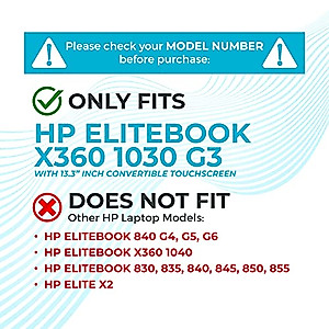 Gumdrop DropTech Case Designed for HP Elitebook x360 1030 G3 Laptop for K-12 Students, Teachers, Kids - Black, Rugged, Shock Absorbing, Extreme Drop Protection