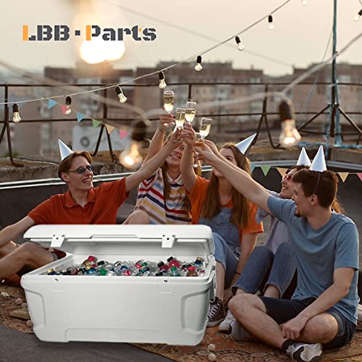 LBB-Parts Cooler Hinges for Igloo Ice Chests, Igloo Cooler Stainless Steel Hinges Replacement, Igloo Cooler Hinges Replacement, Igloo Ice Chest Hinges (3)