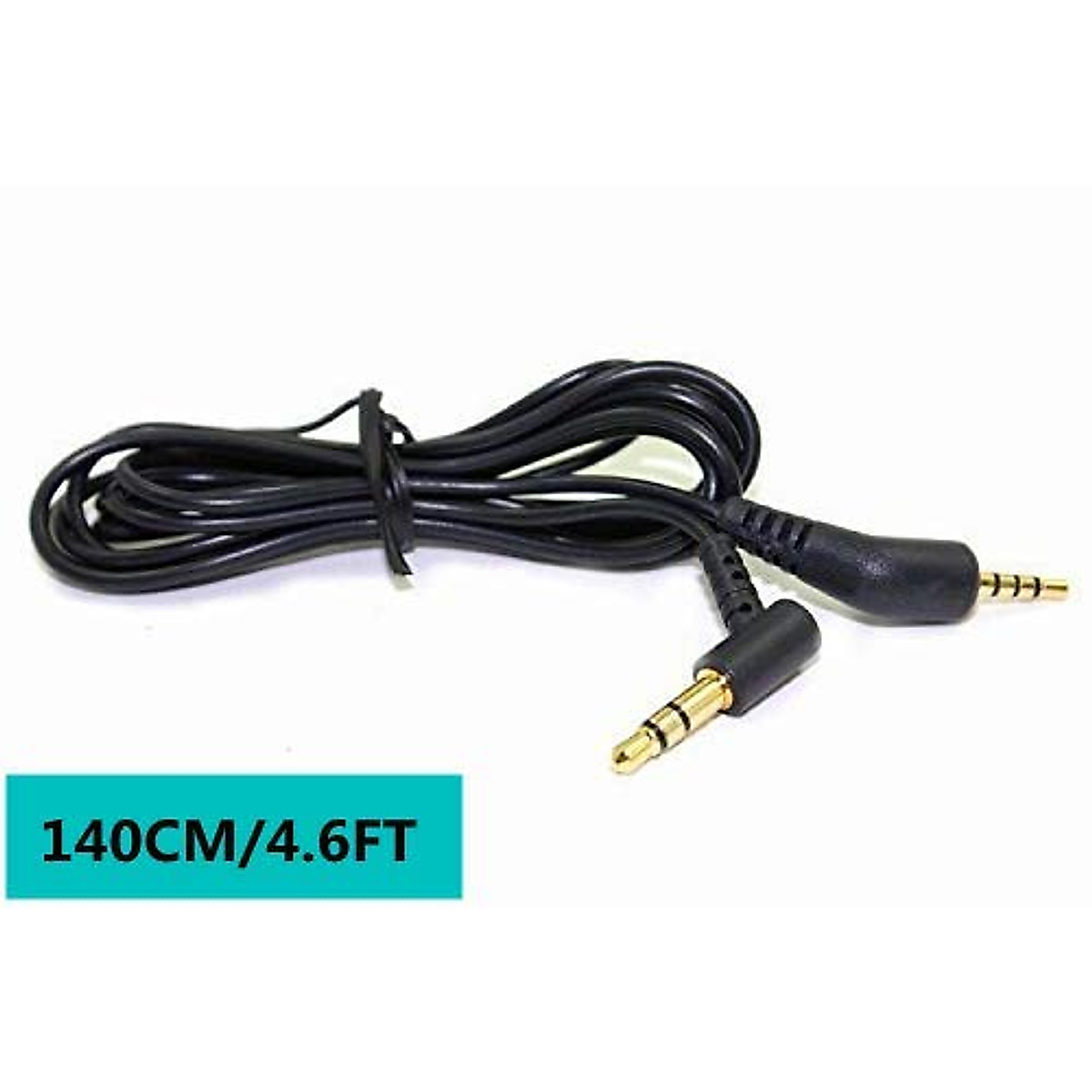 Koffmon QC3.0 Replacement QC3 Headphone Extension Audio Cable Compatible with Bose QuietComfort 3 QC3 Headphones (Black)