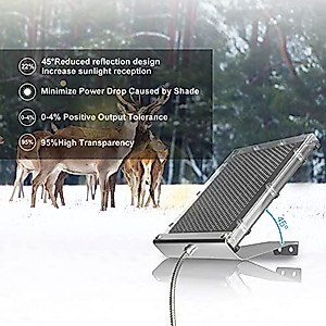 12V 1.7W Solar Panel for Deer Feeder Waterproof Solar Battery Charger with Mounting Bracket Alligator Clip Feeder Solar Panel 12 Volt
