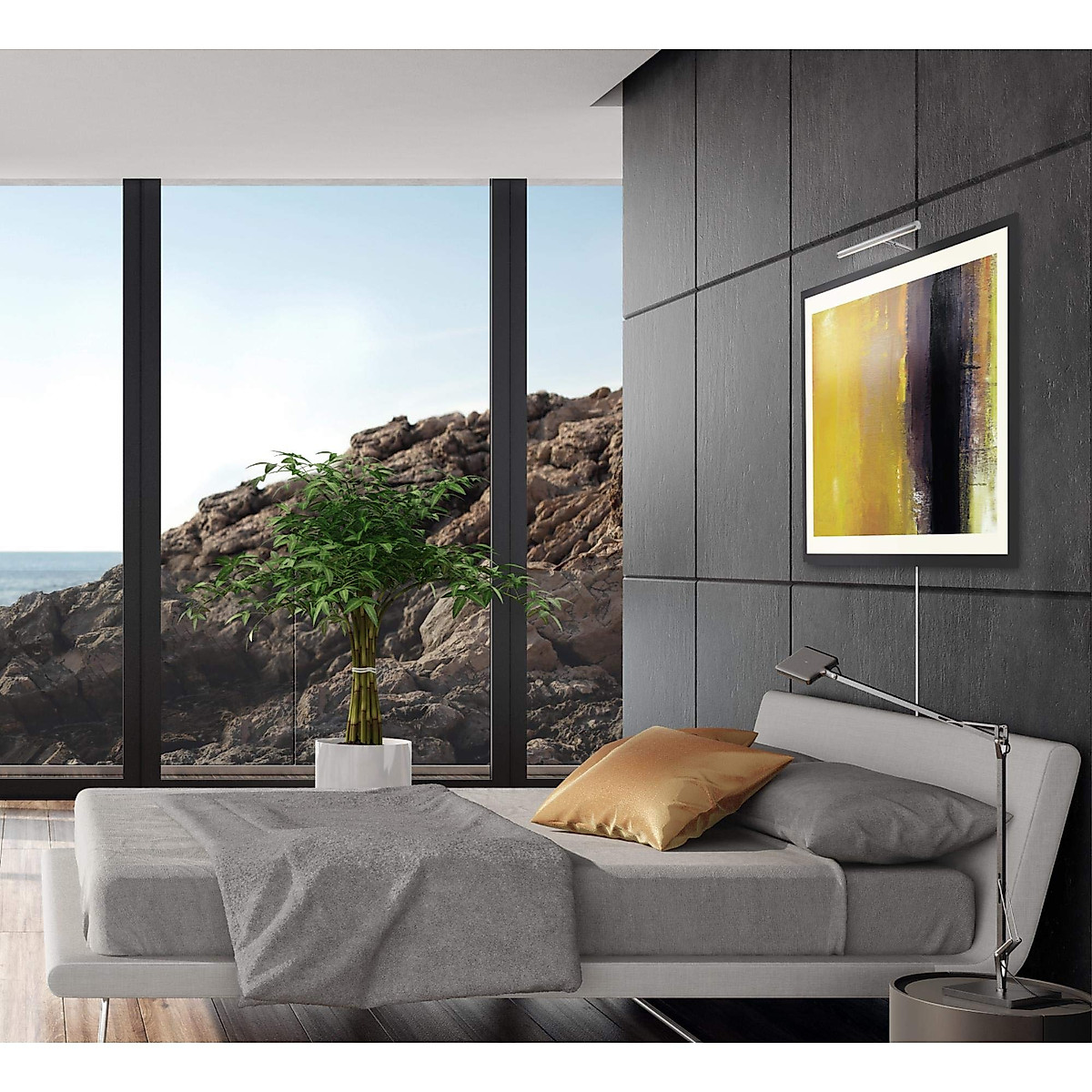 Westinghouse 7501100 14 Inch, 4 Watt Adjustable LED Picture Light, Brushed Nickel Finish, 3000K