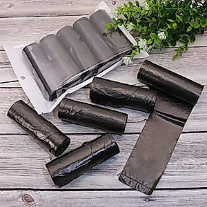 Mini Skater 100 Counts 5 Rolls Medium Trash Bags Garbage Bags Extra Strong Thicken Plastic Trash Bag Can Bin Liners Wastebasket for Bathroom Bedroom Home Kitchen Office Garden (Black)