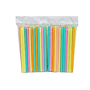 Perfect Stix Mega 9-UN-70 9" Unwrapped Milkshake and Smoothie Straws, 0.1" Height, 0.4" Width, 9" Length (Pack of 70)