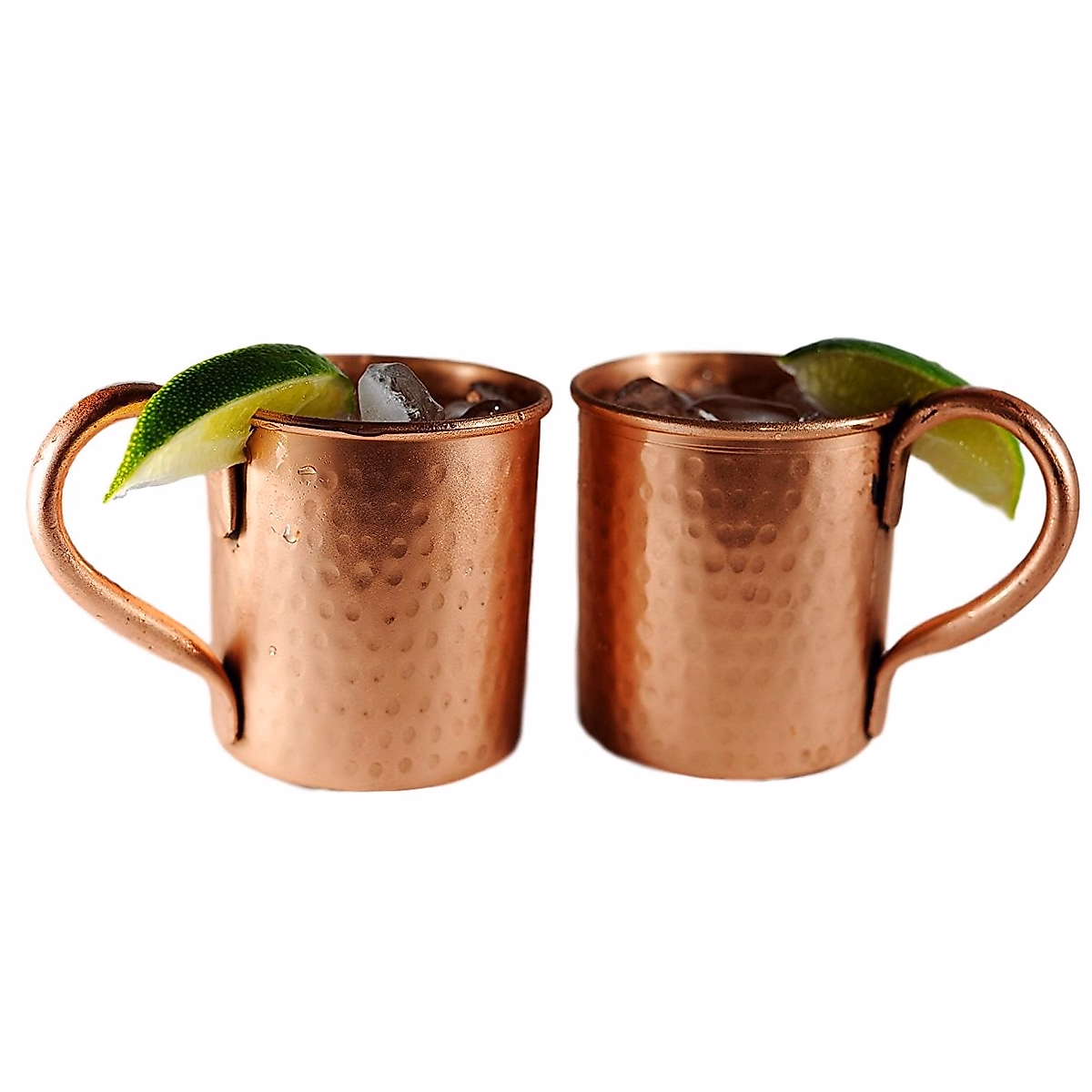 Alchemade 100% Pure Hammered Copper Mug Set - Set of 2 14 Oz Cups For Moscow Mules, Cocktails, Or Your Favorite Beverage - Keeps Drinks Colder, Longer