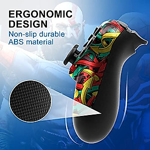 MOOGOLE PS4 Controller Wireless, with USB Cable/1000mAh Battery/Dual Vibration/6-Axis Motion Control/3.5mm Audio Jack/Multi Touch Pad/Share Button, PS4 Controller Compatible with PS4/Slim/Pro/PC