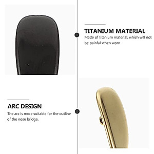 ARTIBETTER 2Pcs Eyeglass Nose Pads Titanium Eyeglass Nose Pads Glasses Nose Pad Replacement Anti Slip Nose Piece Glasses Repair Kit