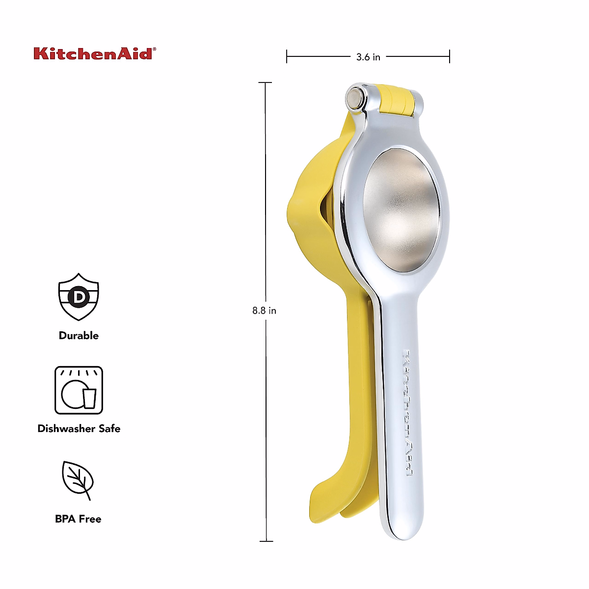 KitchenAid No Mess Citrus Squeezer, One size, Lemon