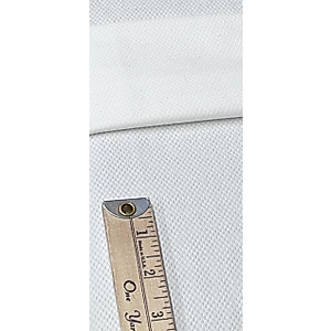 Tuva Textile 10 Yards Bolt of White Cotton Pique Fabric-Bird Eye Style