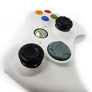 4 x Silicone Analog Joystick Thumbstcks Thumb Stick Grips Caps Cover for PS4 PS3 Xbox One Xbox 360 PS2 Controllers (Black)