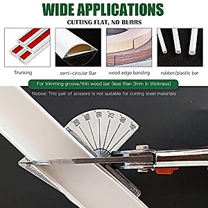 Keadic 7Pcs Multi Angle Miter Shear Cutter with Wrench and Upgrade Spare Blades, Quarter Round Cutting Tool for Wire Troughs, Soft-cut Corners (45 Degree to 135 Degree)