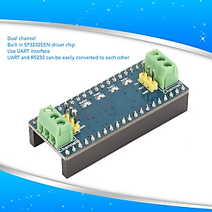 Yoidesu Expansion Board, for Pico 2CH RS232 Dual Channel UART Interface Easy Conversion for Raspberry Pi for Pico Mainboard RS232 Expansion Board