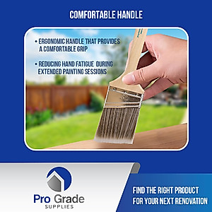 Pro Grade - Paint Brushes - 12Ea 3" Angle Brushes
