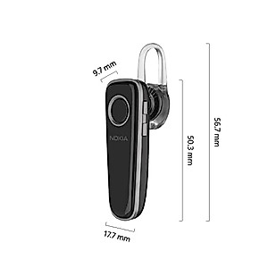 Nokia SB-201 Solo Bud+ - in Ear Mono Bluetooth Wireless Headset for Phone - Multi-Point Connectivity, IPX4 Water Resistant Design, 6.5-Hour Playtime, Lightweight, Smart Voice Assistant Compatible