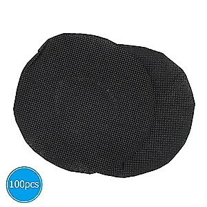 Tvoip 100Pcs Black Non-Woven Sanitary Headphone Ear Cover, Disposable Super Stretch Covers Washable, for Most On Ear Headphones Earpads ( 9cm / 3.54 Inch)