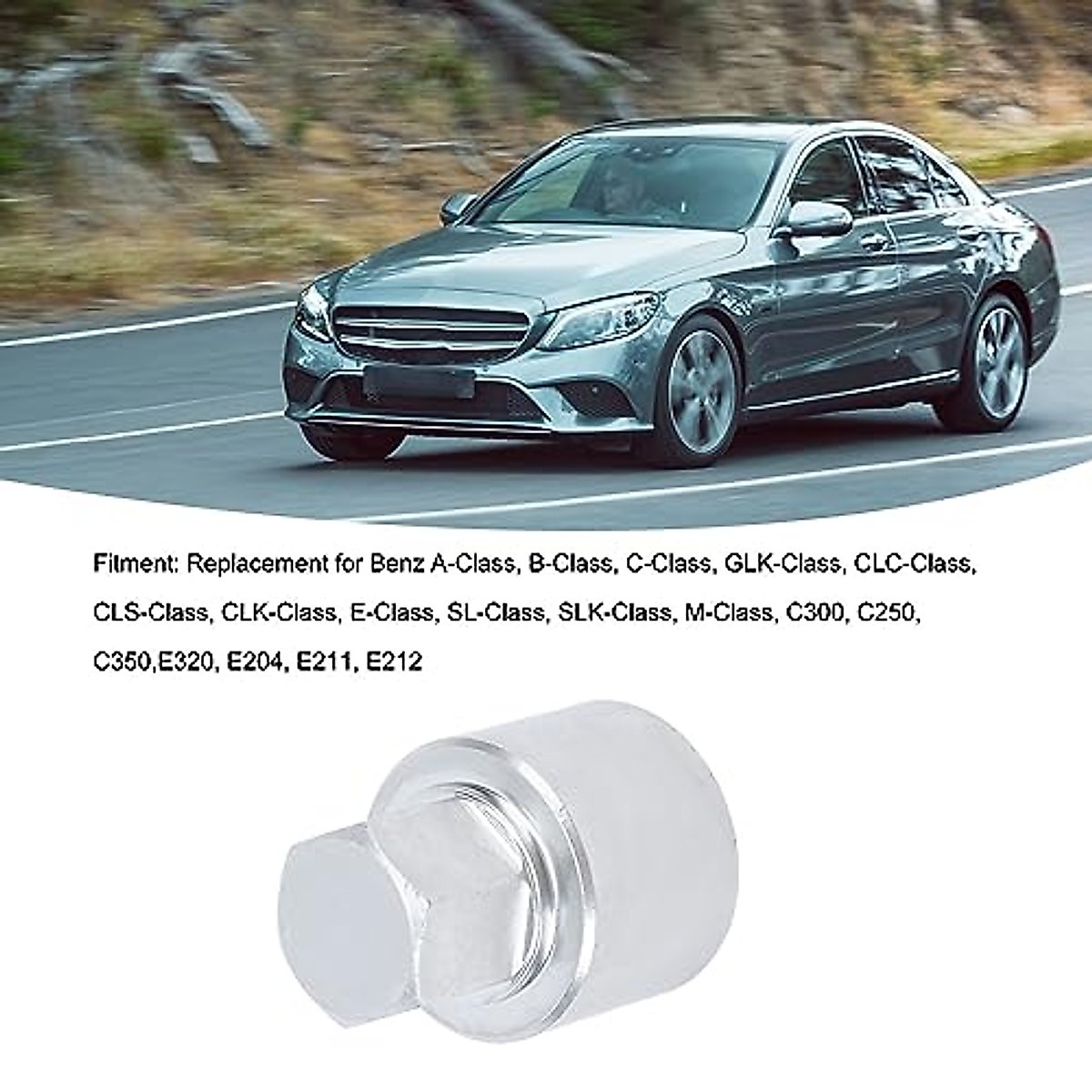 Wheel Lock Nut Key, Safe Wheel Locking Nut Key 302 Strong for CLCClass CLSClass CLKClass (Without Socket)