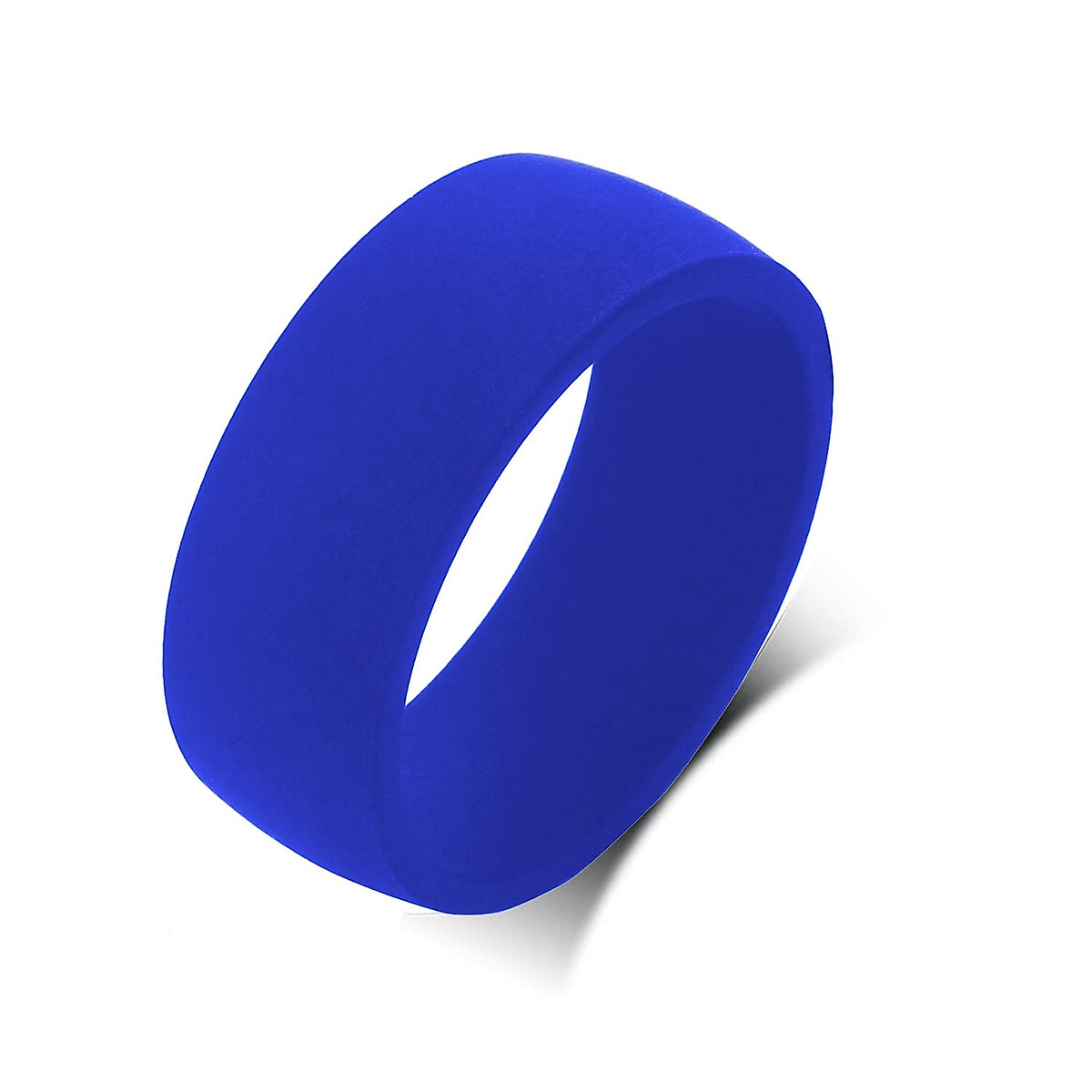 QINGDUO Inspirational Ring Christian Jesus Fish and Cross Symbols Ring Customize Lightweight Comfort Fit Plane Flexible Band Inspirational Faith Cross Ring Christian Religious Confirmation Gift,Red