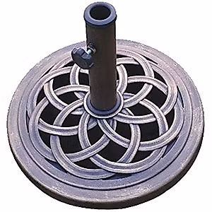 DC America UBP18181-BR 18-Inch Cast Stone Umbrella Base, Made from Rust Free Composite Materials, Bronze Powder Coated Finish