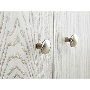 Mixcept Modern Bookcase with 2 Doors 68" Tall Storage Cabinet Wooden Bookshelf with 7 Compartments for Home Office, White Wash