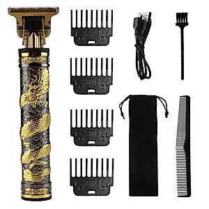 HIENA Mens Cordless Hair Clippers Zero Gapped Hair Trimmers, USB Rechargeable Professional Electric Beard Trimmer Grooming Kit, Haircut Machine, Dragon