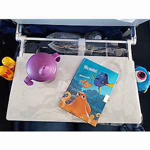 1st Class Kid Plane Pocket & Tray Table Cover Bag Set | Universal In-Flight Phone Holder | Hands-free Phone Mount with Flexible Rotation for Airplane, Phone Stand for Desk | Travel Hack Must Haves