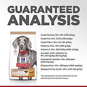 Hill's Science Diet Adult No Corn, Wheat or Soy Large Breed Dry Dog Food, Chicken Recipe, 30 lb Bag