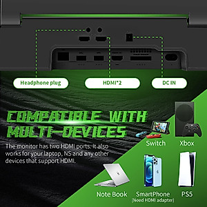 G-STORY 14' Portable Gaming Monitor IPS 1080P Screen for Xbox Series S - 1TB SSD, HDR, Freesync, Game Mode, Travel Monitor
