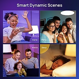 Consciot Smart Light Bulbs, WiFi Color Changing Light Bulb, LED Light Bulb That Compatible with Alexa & Google Home, A19 E26 Smart Bulb 60 watt Equivalent, Music Sync, Dimmable Smart LED Bulb, 4 Pack