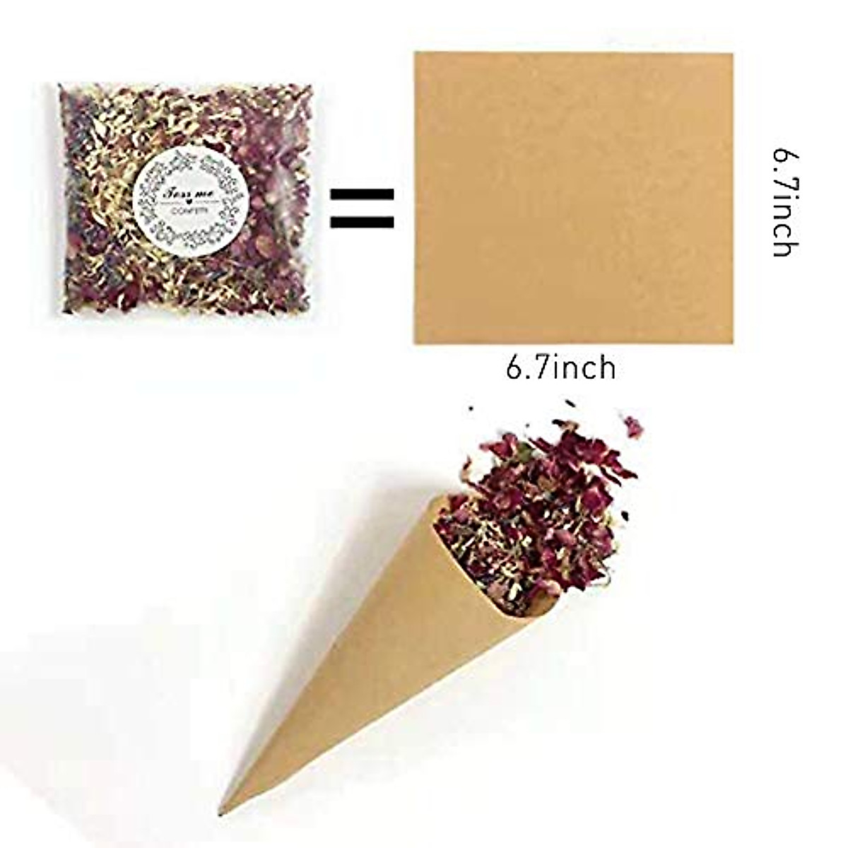 Confetti Dried Flowers and Petals - 100% Natural Wedding Confetti Dried Flower Petals Pop Wedding and Party Decoration Biodegradable Rose Petal Confetti (36)