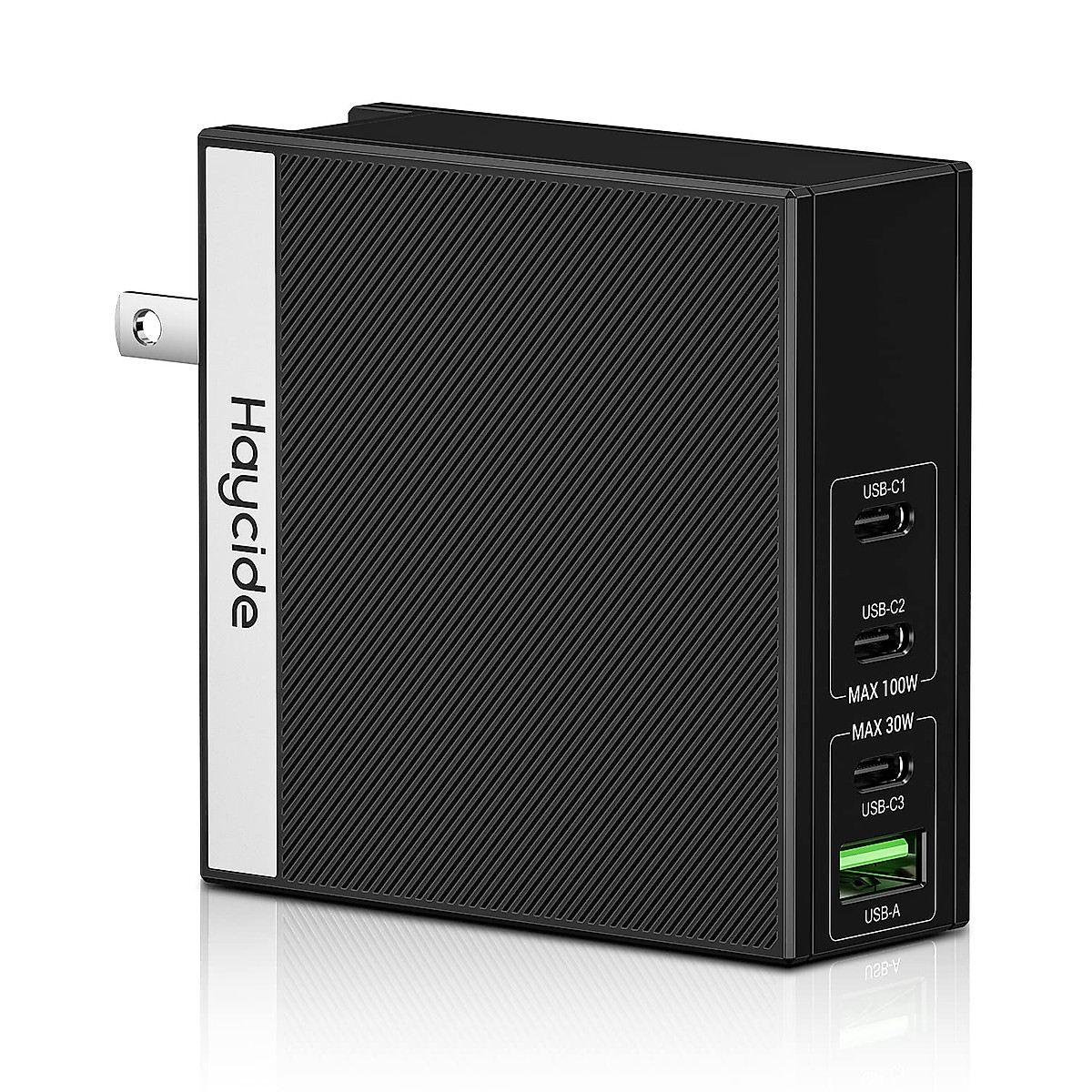 100W USB C Charger, Haycide 4 Port GaN Fast Wall Charger Adapter, Type C PD Charging Station Compatible with iPhone 13/13 pro max, MacBook Pro/Air, iPad, Laptop, Dell XPS, Samsung, and More