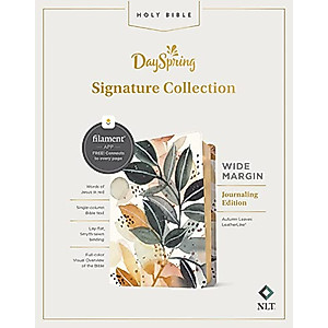 NLT Wide Margin Bible, Filament Enabled (LeatherLike, Autumn Leaves, Red Letter): DaySpring Signature Collection