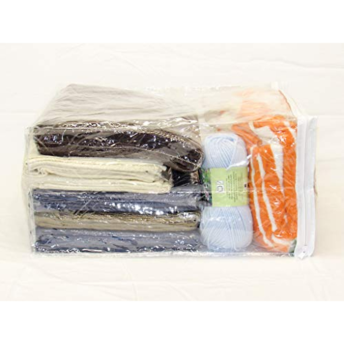Clear Vinyl Zippered Storage Bags 15 x 18 x 9 Inch 5-Pack