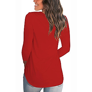 Womens VNeck Christmas Shirt Holiday Shirts Letter Print T-Shirt Tunic Tops XXL