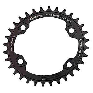 Wolf Tooth Elliptical 96 BCD Chainring 32t 96 Asymmetric BCD 4Bolt for Shimano