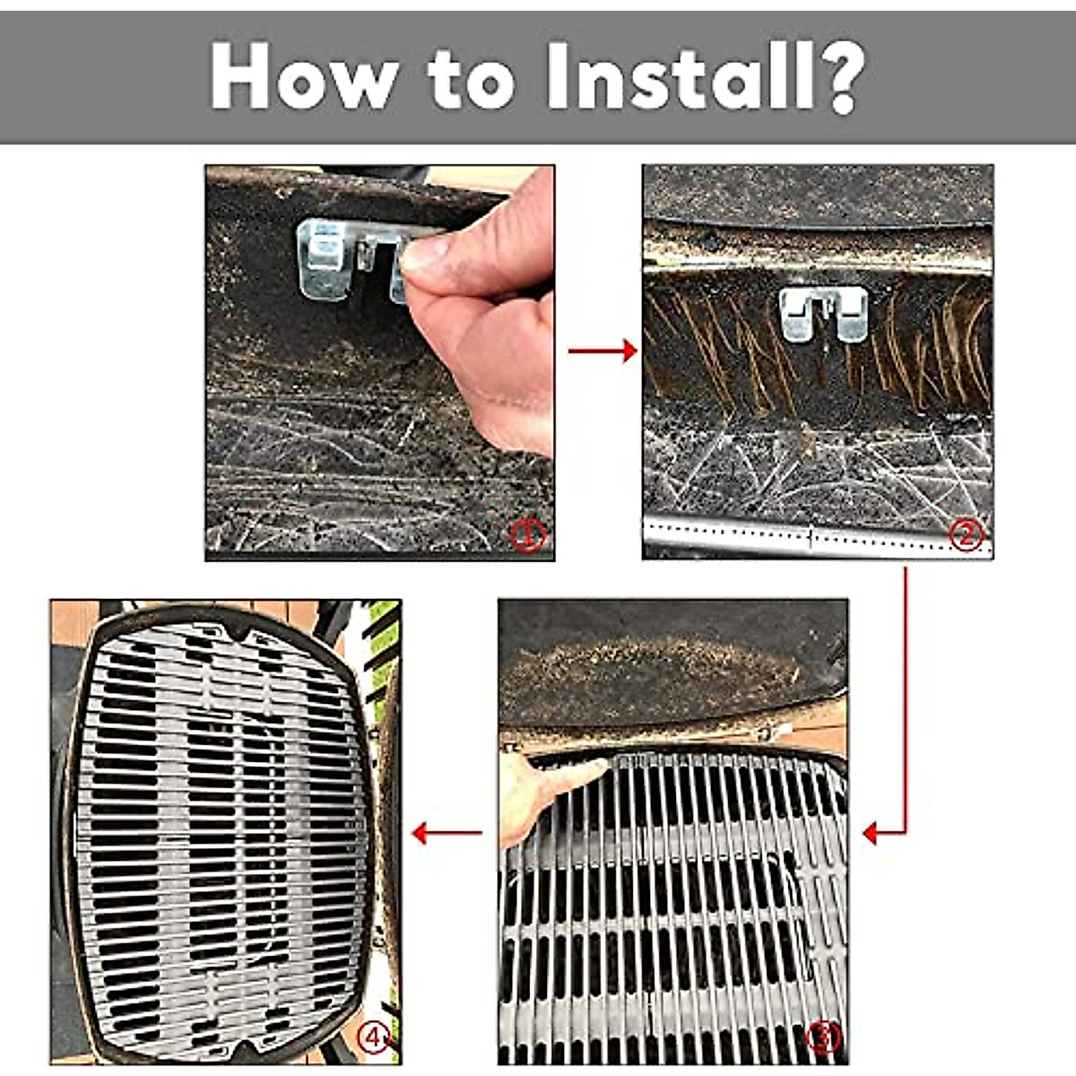 Uniflasy 7645 Cast Iron Cooking Grates and 41862 Grill Burner for Weber Q200, Q220, Q2000, 53060001 Series Gas Grills, for Weber 7645/65811 Cast Iron grates Grates and 69956/60041 Burner Pipe