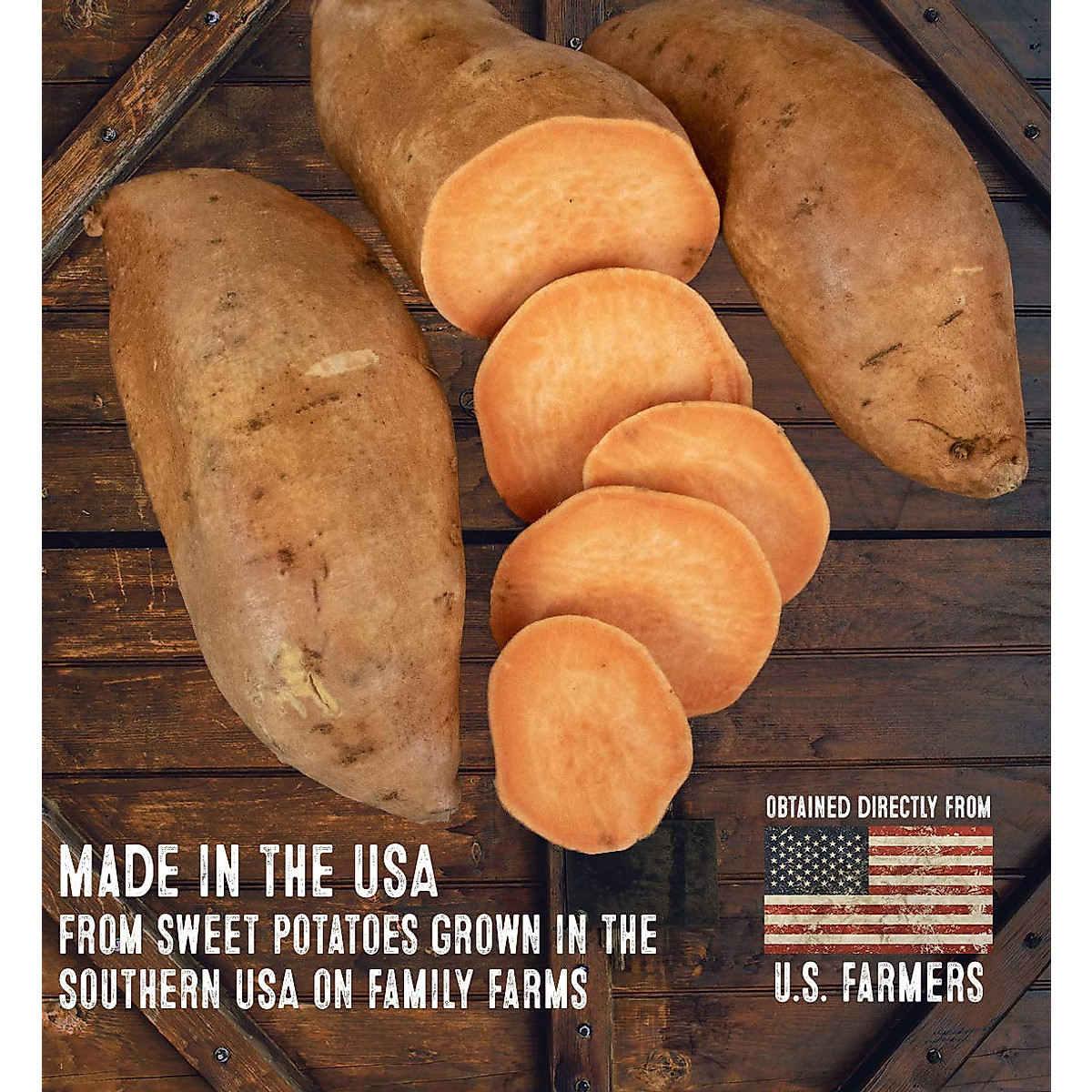 Sam's Yams Sweet Potato Dog Chewz, All Natural Made in USA Sweet Potato Dog Treats - Dried and Chewy - Perfect for Small, Medium, and Large Dogs - Healthy Dog Supplement Treats, 5 oz Single Pack