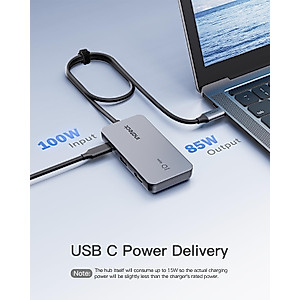 Inateck USB C Hub with 7 Ports, USB 3.2 Gen 2 Speed, 1.6ftcm Cable, HB2027