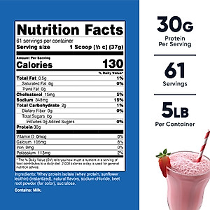 Nutricost Whey Protein Isolate (Strawberry Milkshake) 5LBS