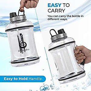 DR.HYDRO 1 Gallon Water Bottle with Straw - Large Water Bottle | BPA free Sports Water bottle | Big Water Bottle with Silicone Handle | Leak Proof Gym Water Jug Lid For Fitness Gym Goals