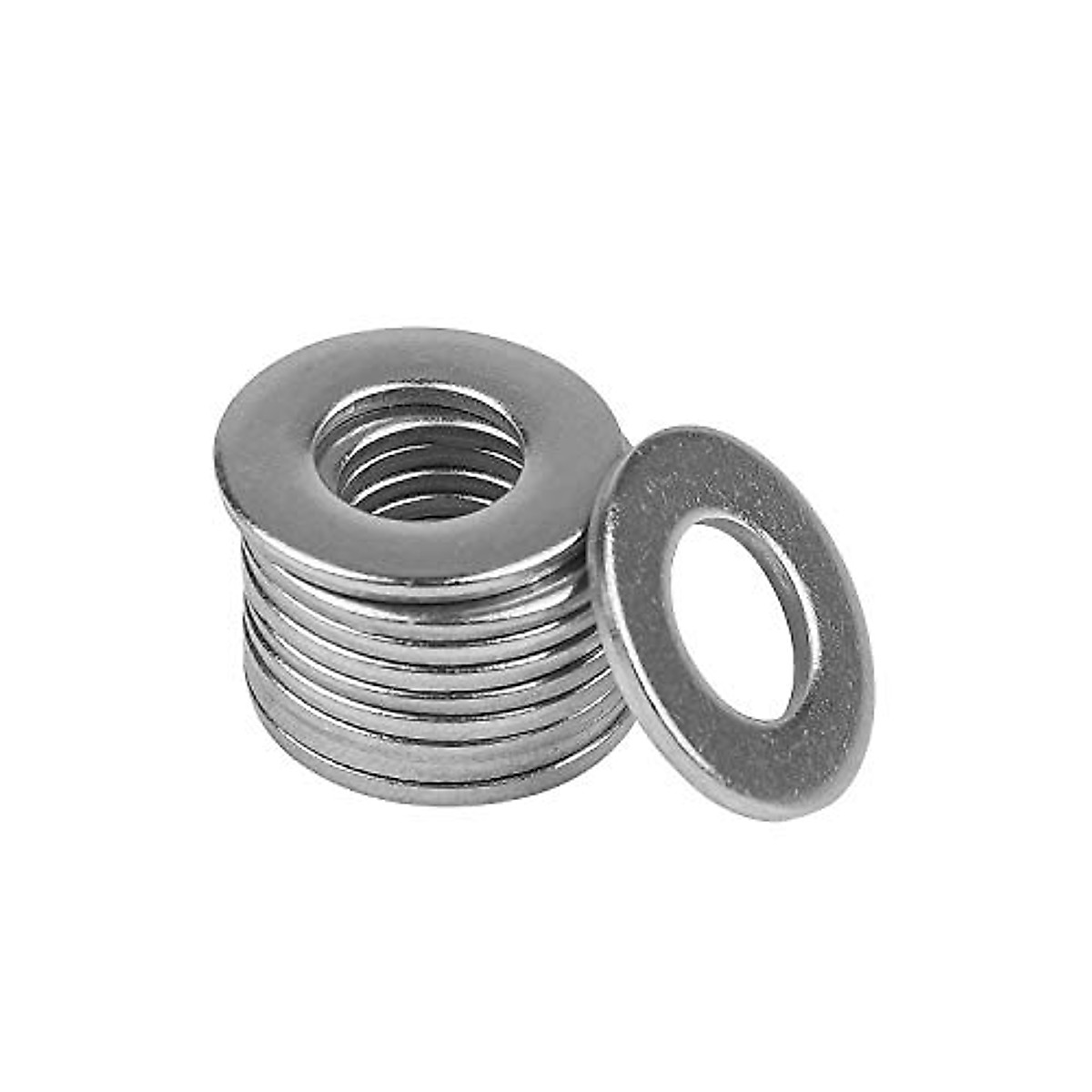 Favordrory 5/16 Inch Stainless Flat Washer, 3/4 Inch Outside Diameter, 304 Stainless Steel, 100 Pieces