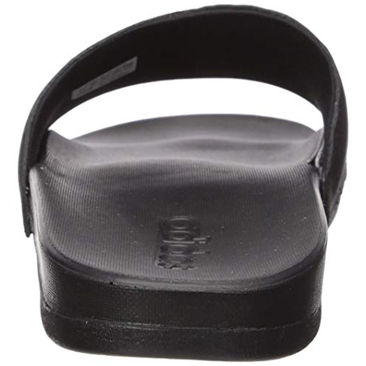 adidas Women's Adilette Comfort Slides Sandal, Core Black/Silver Metallic/Core Black, 11